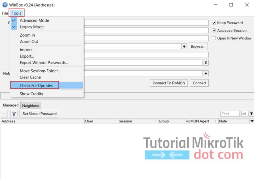 Inilah Cara Update Winbox Mikrotik - Tutorial Mikrotik Indonesia